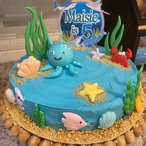 Fondant Tropical Fish Cake Topper,under the Sea,sea Turtle,whale ...