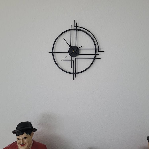 Minimalist Oversized Wall Clock, Mesh Wall Clock, Modern Large Wall ...