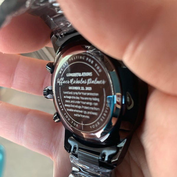 Police Officer Gifts for Graduation - Engraved Watch, Police Academy ...