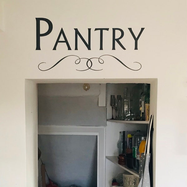 Pantry Door Decal, Vinyl Sticker for Glass Pantry Door Organization ...