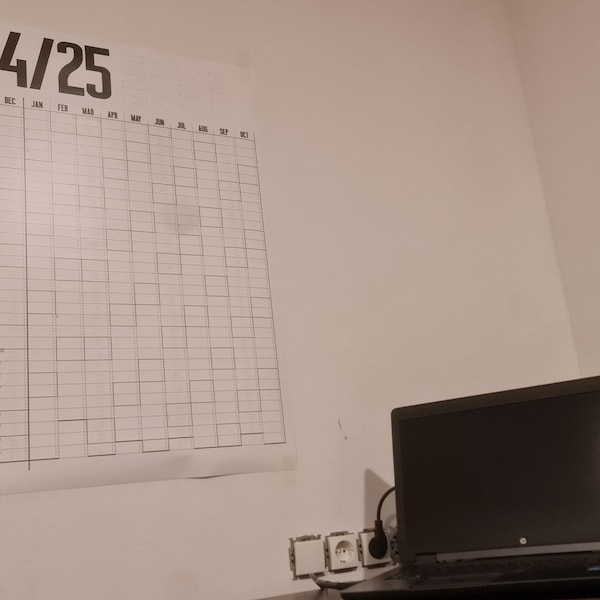 Printable Sticky Note Wall Planner | Extra Large 2025 Calendar for ...