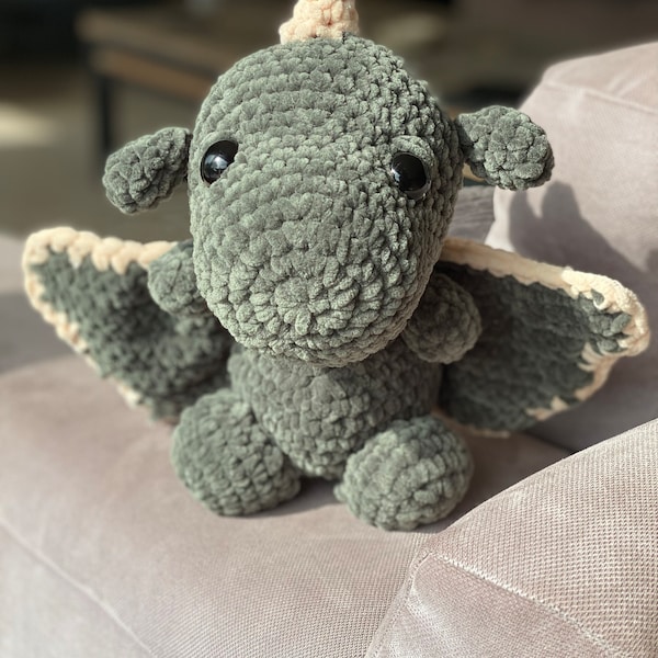 PATTERN: Plush Danny the Dragon Pattern - Amigurumi Chunky Dragon ...