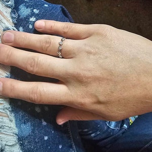 Self Reminder Minimalist Wave Ring high and Low Ring inspiration Gift ...