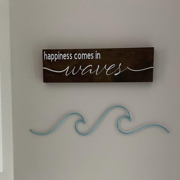 Ocean Waves Wire Art | Single Line Wire Art | Waves Wall Art - Etsy