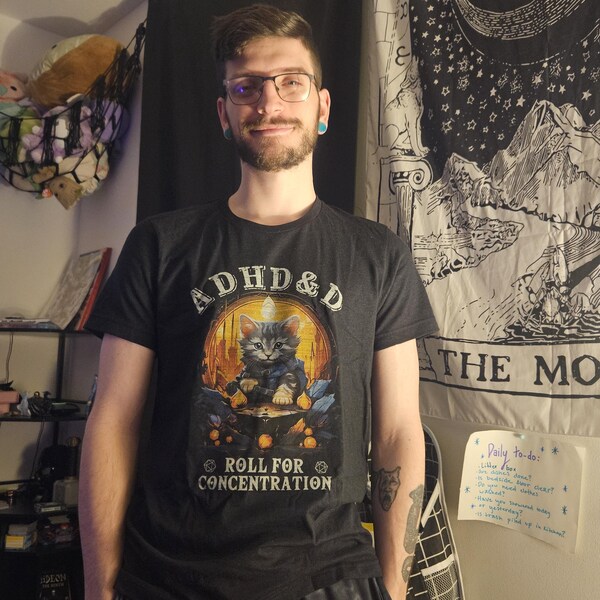 Dungeons and Dragons ADHD&D Roll for Concentration T-shirt, Dnd Vintage ...