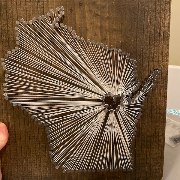 DIY State String Art Kit/ Nail Art Kit/ State String Art/ Anniversary ...