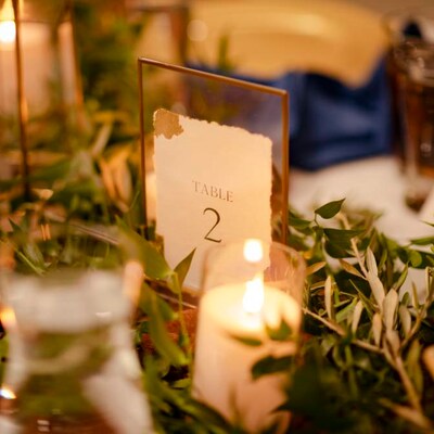 Handmade Paper Table Number Signs - Etsy