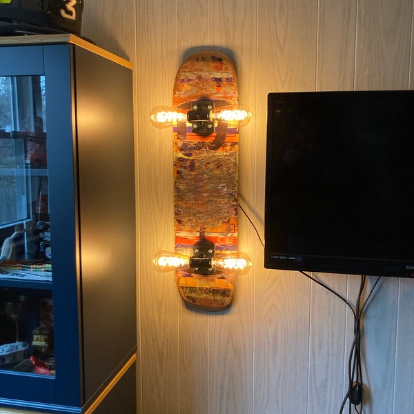 Skateboard Lamp Kit DIY | Wall Mount + Dimmer Switch Light (deck Not ...