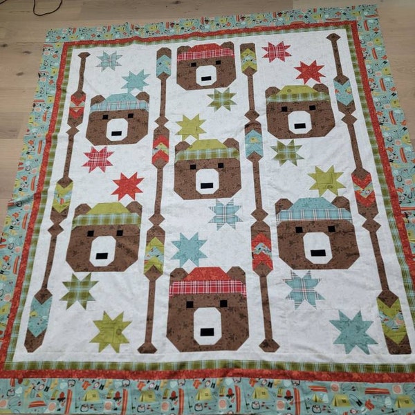 Paddling Bears Digital PDF Quilt Pattern by Coach House Designs ...