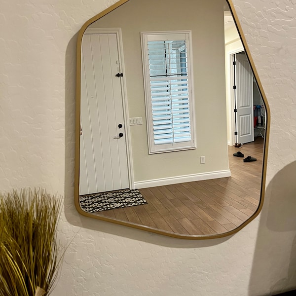 Angle Irregular Home Mirror Asymmetrical Angular Wall Decor Aesthetic ...