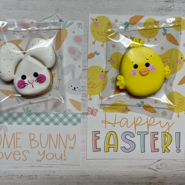 Easter Printable Cookie Card 3.5" X 5" -happy Easter Cookie Card ...