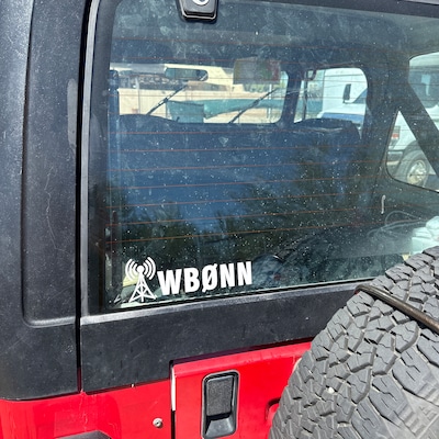Ham Radio Callsign Antenna Callsign Window Decal - Etsy