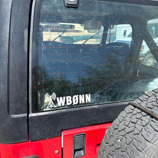 Ham Radio Callsign Antenna Callsign Window Decal - Etsy