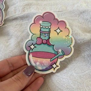 Alien Believer Rainbow UFO Sticker Kawaii Girl Galaxy | Etsy