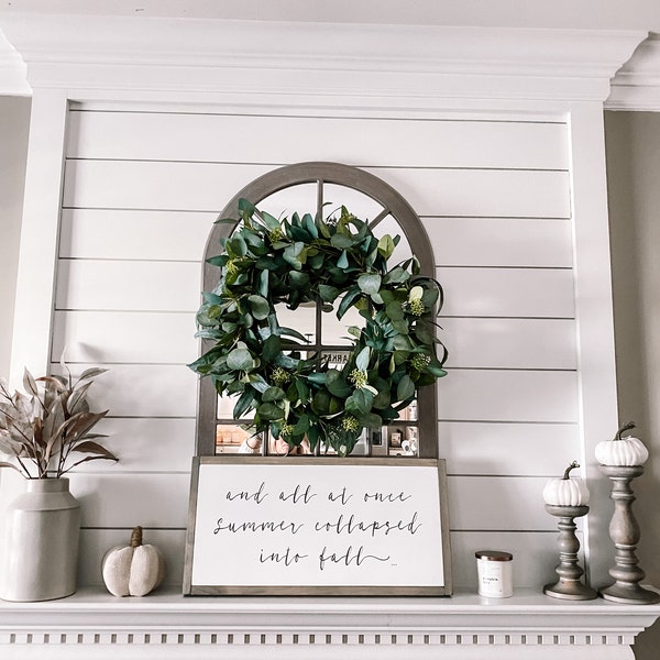 And All at Once Summer Collapsed Into Fall Framed Wood Sign | 018 - Etsy