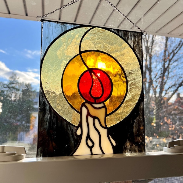 Burning Candle Stained Glass Pattern // DIGITAL DOWNLOAD - Etsy