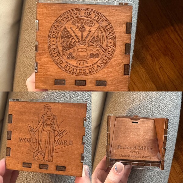 Personalized Service Member Dog Tag Display Box - Etsy