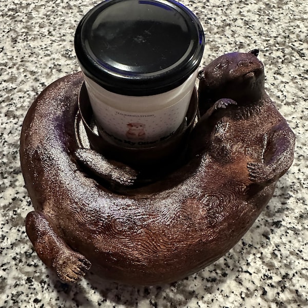 Original Otter Bowl, Flower Pot, Succulent Planter, 3D Printed, Wooden ...