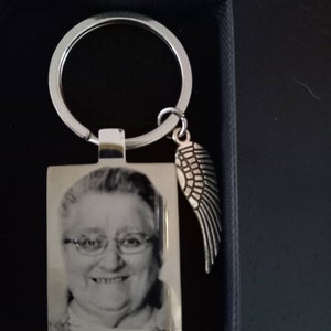 Memorial Gift / in Loving Memory Engraved Photo Keyring Remembrance ...