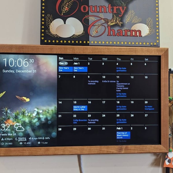 32in Touchscreen Smart Calendar / Smart Home Control Center / Dakboard ...