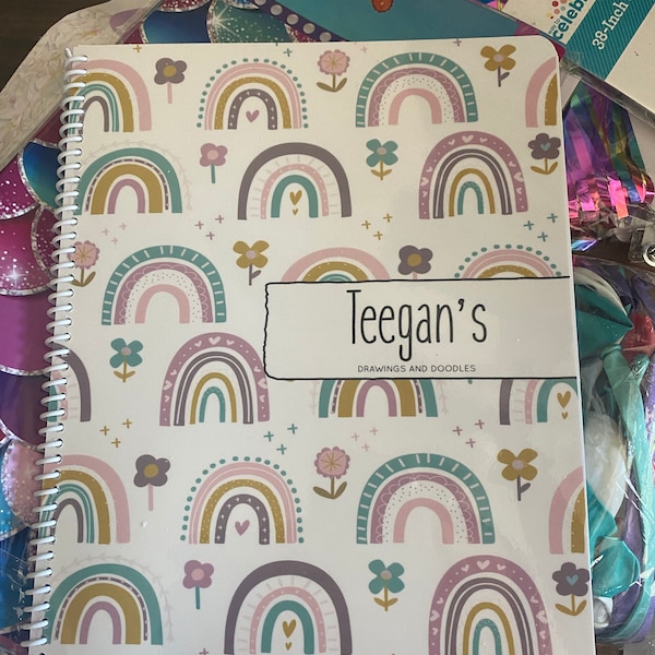 Sketchbook Journal Notebook Kids Art Gift Personalized Drawings 8.5 X ...