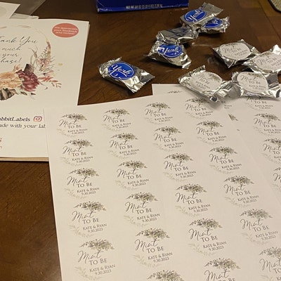 Custom Printed Nugget Style Chocolate Labels Wedding Favors for Candy ...