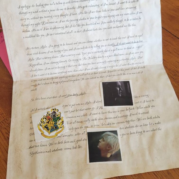 Custom Draco Malfoy Love Letter With Stickers - Etsy