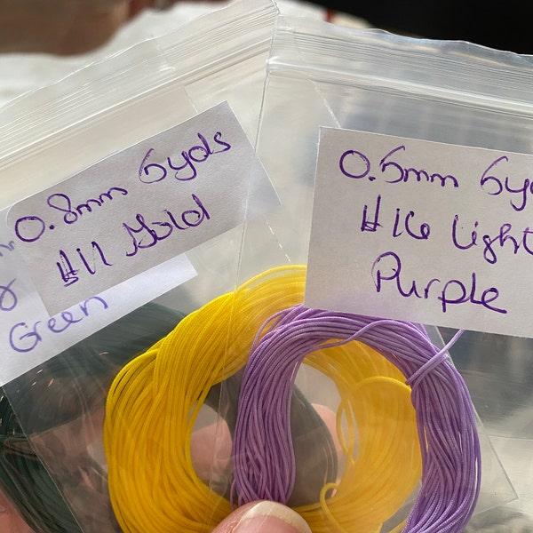 0.5mm Braided Nylon Cord Silk Chinese Knotting Cord Macrame Thin Strong ...