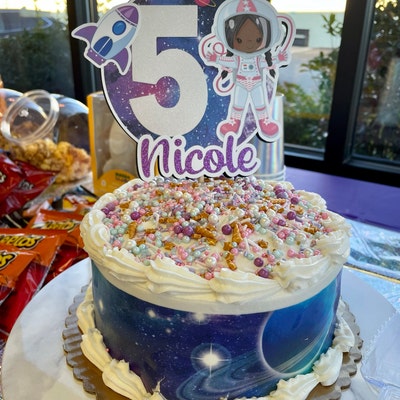Galaxy of Stars Cake Moon and Stars Cake Topper Outter Space Cake ...