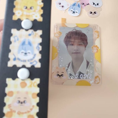 Stray Kids SZKOO Sticker Flakes 16 Flakes & SKZOO Heart Sticker Sheet k ...