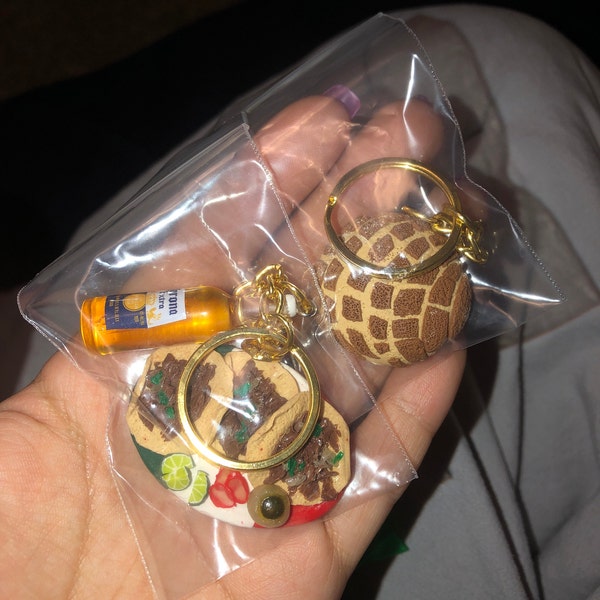 Mexican Paleta Payaso Keychain, Sponch Cookie Keychain, Concha Keychain ...