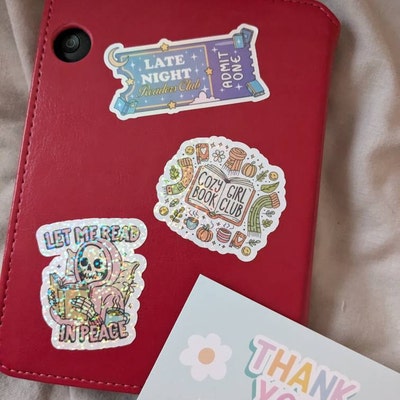 Late Night Reading, Bookish Stickers for Kindle, Kindle Stickers for ...