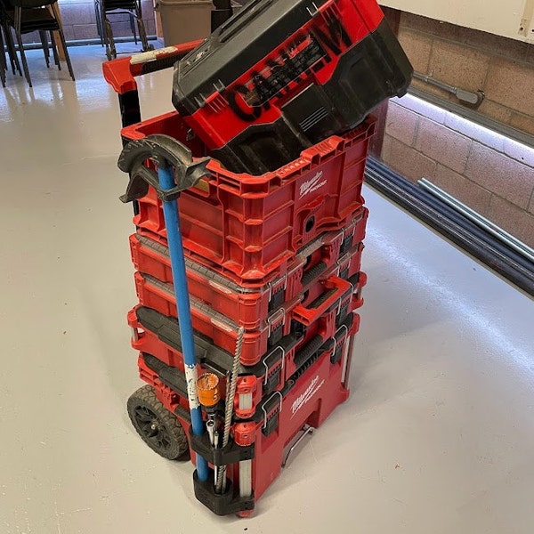 Milwookie Double Pipe Bender Holder for Milwaukee Packout for 3/4" and ...