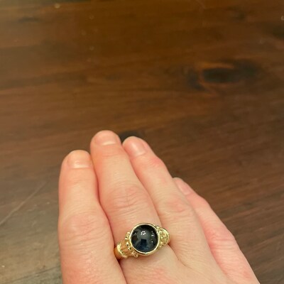 Vibrant 4.3ct Opal & X2 Natural Diamonds 14K Yellow Gold - Etsy