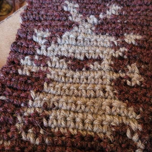 Beetle Scarf Crochet Pattern | Beginner Level Tapestry Project - Etsy