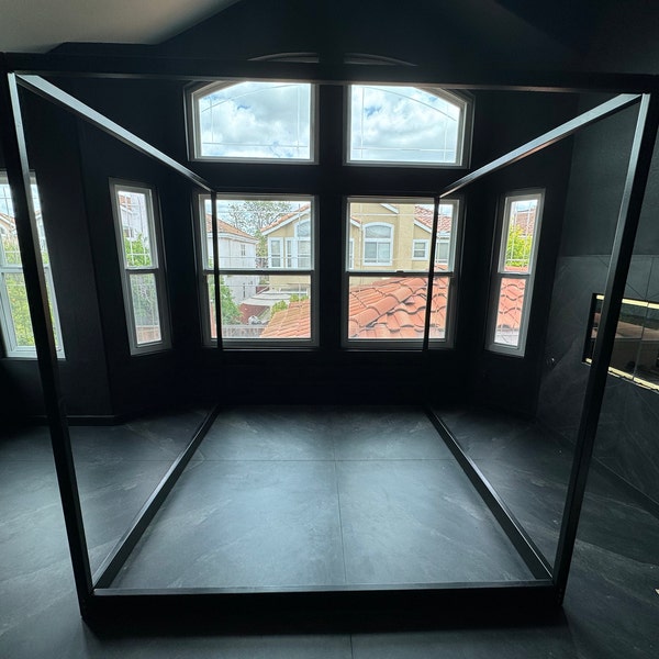 Square Canopy Bed, Four Poster Bed, King Size Bed, Low Platform Bed ...