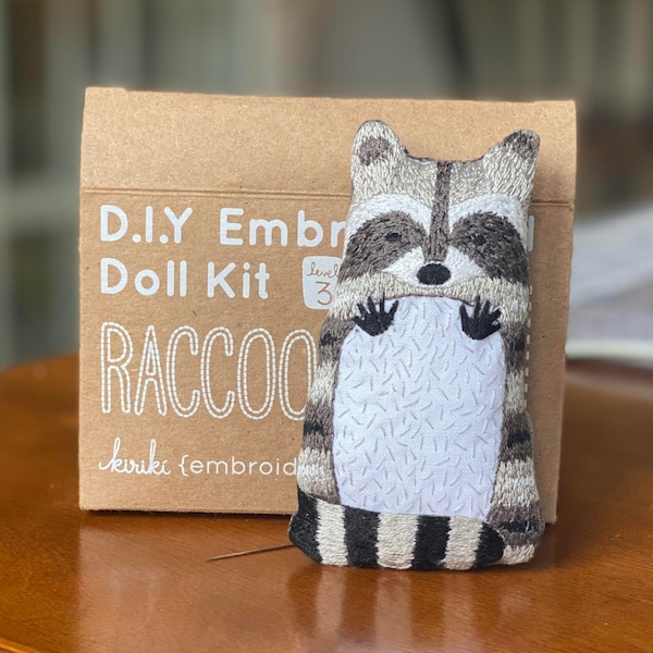 Raccoon - Embroidery Kit - Etsy