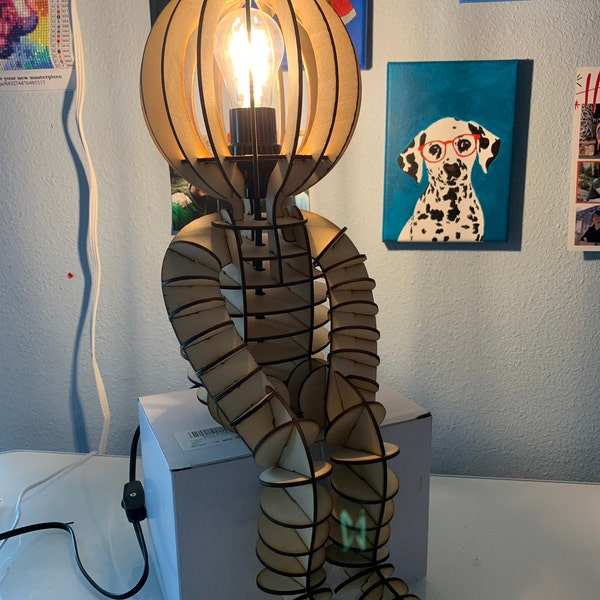 Human Figure Table Lamp Shade, DXF SVG Laser Cut Files, 4mm or 3mm ...