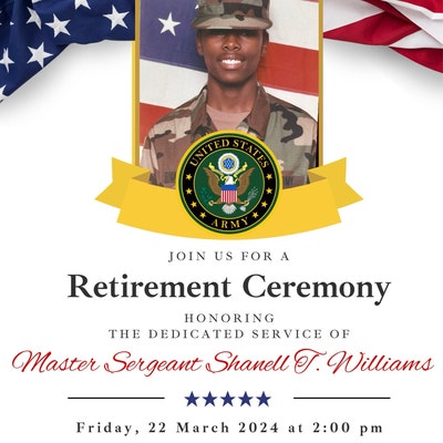 Army Retirement Ceremony Program Canva Template Army Values Bi-fold 8 ...