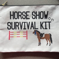 HORSE SHOW Survival Kit Zipper Pouch Makeup Cosmetic Accessories Bag ...