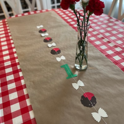 Meatball First Birthday Decorations Little Meatball Backdrop 3rd ...