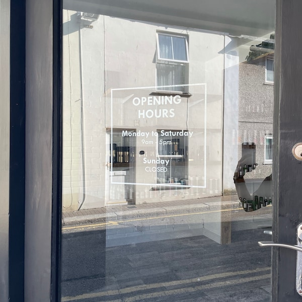 OPENING HOURS | Square Design | Business Shop Owner Open Closed ...