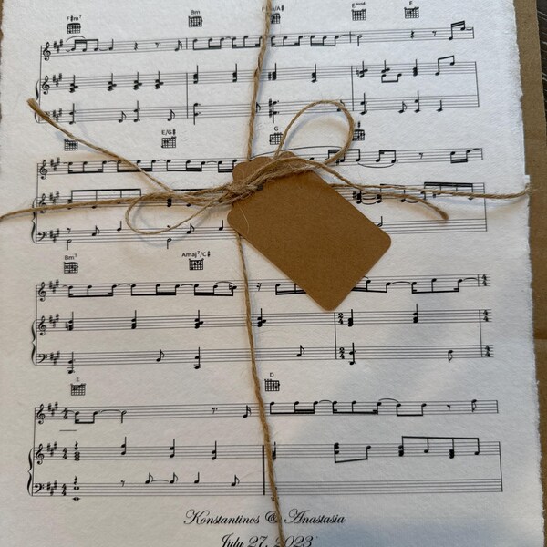 Custom Wedding Vows, Song Lyrics, Bible Verse, or Poem Print on ...