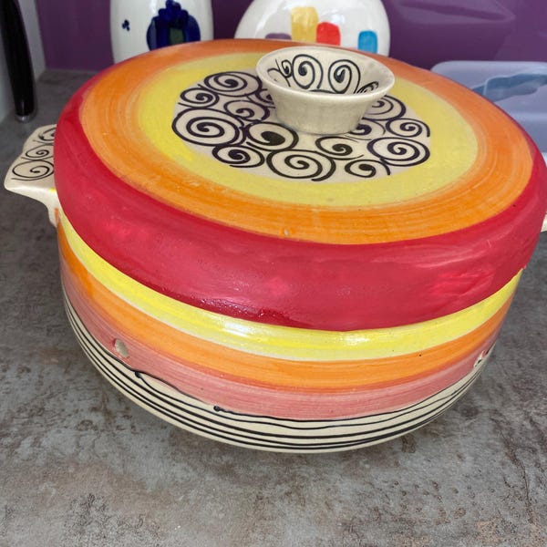 Large Rustic Oval Bread Pot Bread Box Bread Tin chleb Ceramic in ...