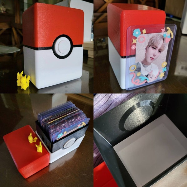 Pokeball Card Box for Toploader Sleeves - 3D Printed Pokemon Card ...
