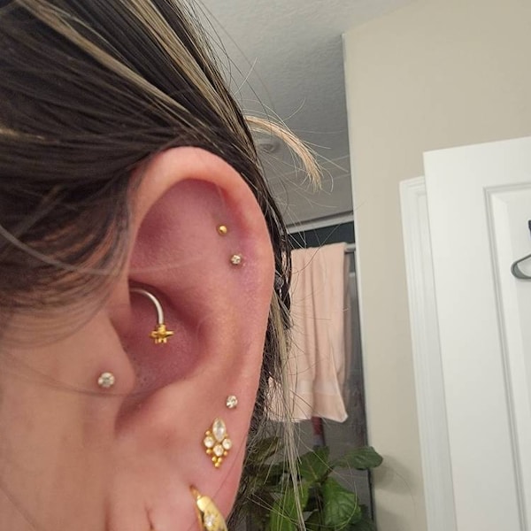 Angel Wings Piercing (single) Mix Marquise Cz Piercing, 925 Sterling ...