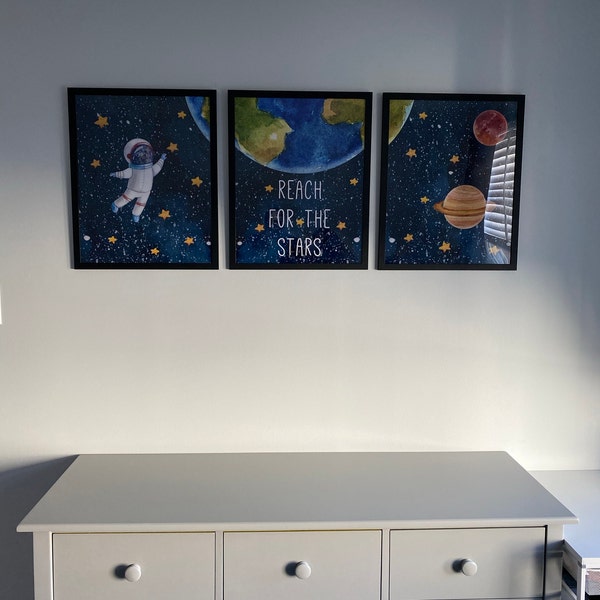 Outer Space Printable Wall Art, Digital Download, Space Themed Nursery ...