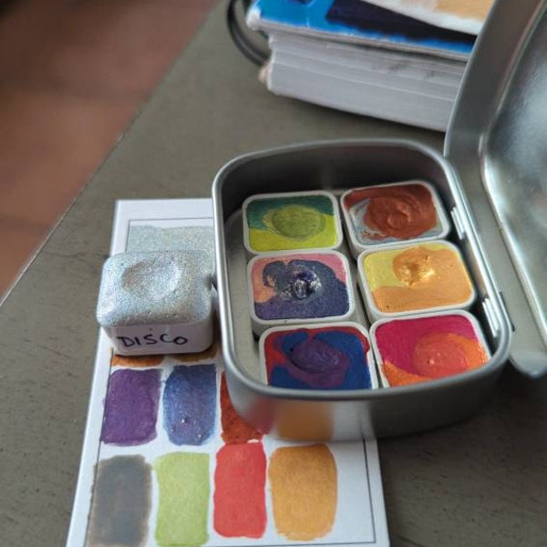 Shimmer Watercolor Set for Artist Dot Card Chrome Watercolor Trial Pack ...