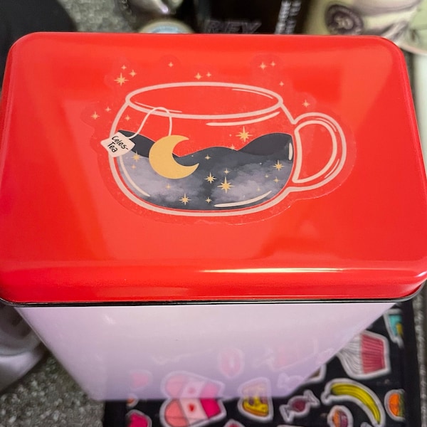 Celes-tea Celestial Tea Cup Waterproof Sticker | Galaxy Kindle and ...