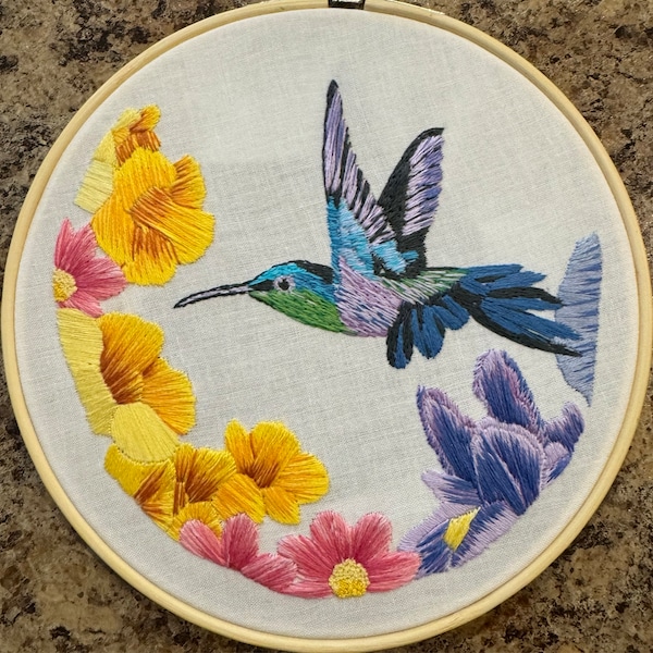 Loon Embroidery Kit, Complete Kit, Detailed Instructions, DMC Floss ...